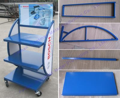 China Car Storage Shelf Electric Bike Metal Battery Display Rack for sale