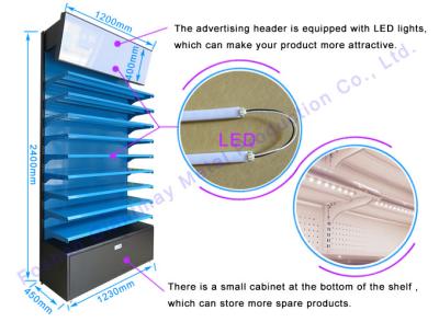 China Retail Store Makeup Product Exhibition Floor Display Stand for sale