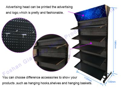 China Metal Pegboard Shelves for Sale Retail Shop Store Rack Product Display for sale