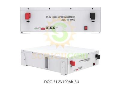China 5.12kWh  51.2V 100Ah-3U Battery Rack For Solar Energy Storage for sale