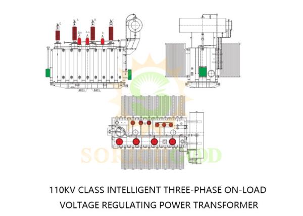 110kV Three Phase Voltage Regulator Transformer With Compact Lightweight Design