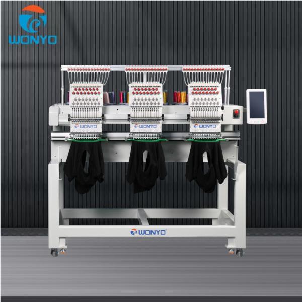 Quality Wonyo High-Speed 3-Head Computerized 3D Embroidery Machine for Cap and T-Shirt, for sale