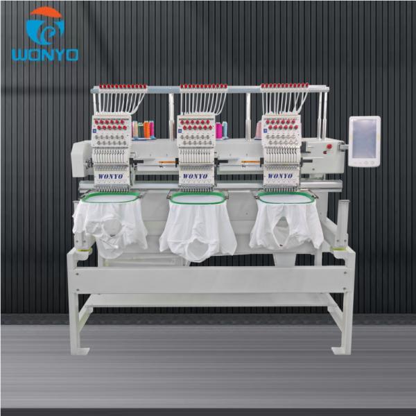 Quality Wonyo High-Speed 3-Head Computerized 3D Embroidery Machine for Cap and T-Shirt, for sale