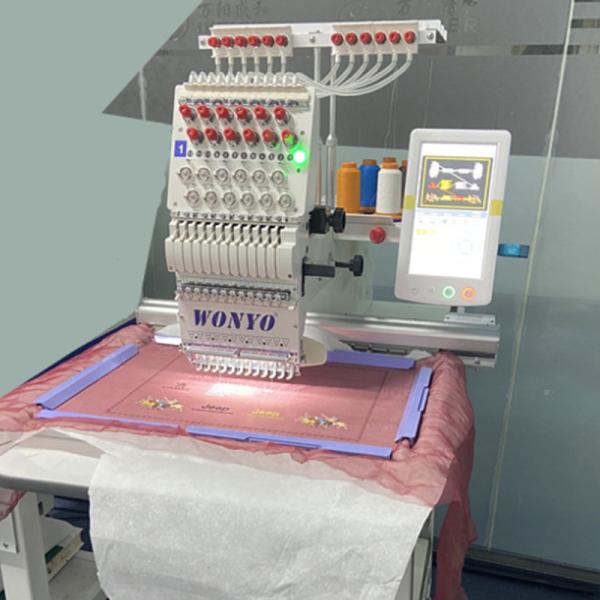 Quality Hot Sale Wonyo Single Head Computerized Jacket Embroidery Machine on Fabrics and for sale