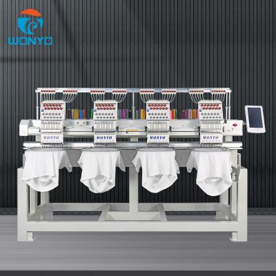 China Wonyo Width Voltage 4 Head Computerized Embroidery Machine for Caps and T Shirts for sale