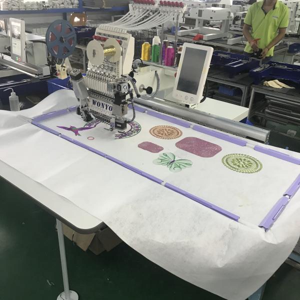 Quality Digital Single Head Flat Embroidery Machine with Sequin and Cording Device for sale