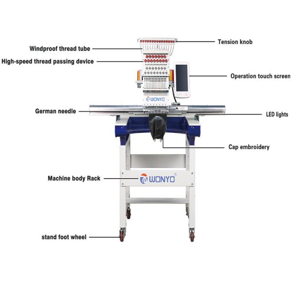 Quality 15 Needles Single Head Embroidery Machine Computerized for sale