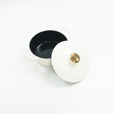 China Servicio modificado para requisitos particulares de los utensilios de cocina del arrabio del esmalte blanco del palillo 4l no en venta