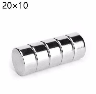 China 20mm x 10mm Super Strong Round Powerful Rare Earth Neodymium Magnets  N35 for sale