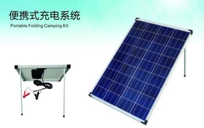 China portable single solar module camping kit, folding solar module system with  controller for sale