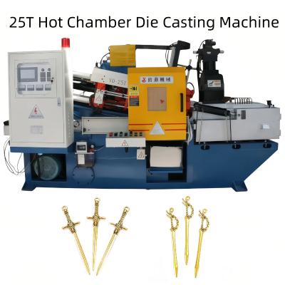 China Hot Chamber Die Casting Machine for Fine-Detail Zinc Alloy Anime Sword Keychain Production for sale