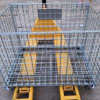 China 500kg Collapsible Wire Mesh Storage Cage Foldable Stackable Container ODM for sale