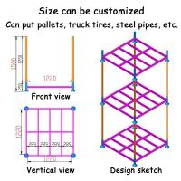 China Four Pillars Stackable Metal Pallets 2.5T Warehouse Stacking Systems for sale