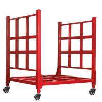 China Heavy Duty Stackable Tyre Stillage Rack Cold Rolled Steel 4 Post Foldable for sale
