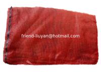 China Woven PP Mesh Bag for Onion Vegetable Packing Drawstring 50x80cm 10kg Capacity for sale