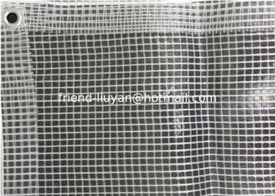 Cina Trasparente reticolato plastica stratificazione trapezo anti pioggia trapezo durevole copertura del camion tessuto tessile pesante in vendita