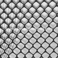 China HDPE Rhombic Mosquito Net Gutter Mesh 17cm x 3m Black Silver Grey for sale