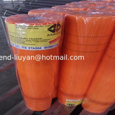 Cina Griglia di fibra di vetro resistente agli alcalini 145 gm Griglia di fibra di vetro arancione 20 cm in vendita