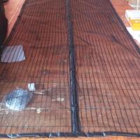 China Customizable Magnetic Mesh Screen Door 90x210cm Polyester Mosquito Net Curtain for sale