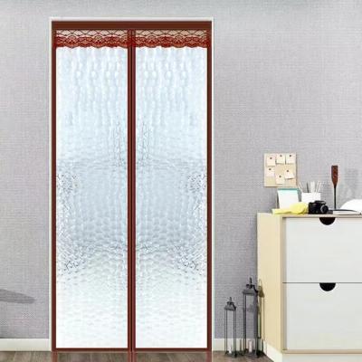 Cina Tela di porta a pellicola magnetica di plastica, Tela di porta a pellicola antirughe, 120x220cm Parete di tenda di plastica trasparente in vendita