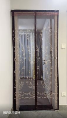 Cina B2B all'ingrosso Net Home ricamato Magnetic Mesh Door Curtain Anti Mosquitos Door in vendita