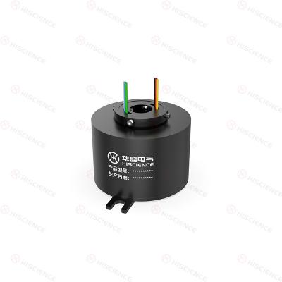 China Electrical Through Hole Slip Ring 18 Circuits 5 A 8 Circuits Signal 2 Circuits Shielded for sale