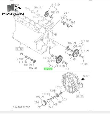 Cina Isuzu 4HK1/6HK1 Motore diesel 8976005861 Ingranaggio a vuoto per escavatore in vendita