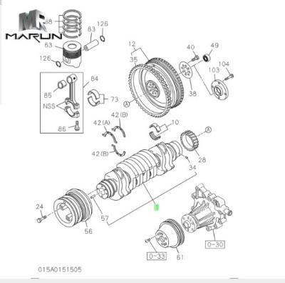 Cina Isozu Parti di motori per macchine da costruzione Motore diesel Albero motore 8980292701 in vendita