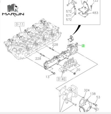 Cina 4HK1 Manifold di ingresso del motore per l'escavatore Isuzu ZX200-3/Zx240-3/Zx270-3 in vendita