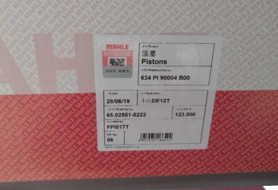 Chine DE08 Doosan DX300 Assemblage de pistons du moteur, 65.02501-0222 Mahle Pièces de moteur diesel à vendre