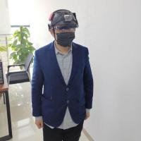 China Automatic Smart Temperature Measuring Helmet Test Distance 3 - 5 Meters for sale