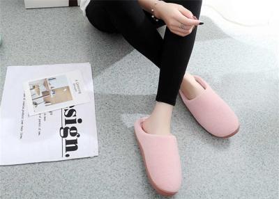 China Comfortable Winter Comfortable House Slippers Warm Suede Fabric Plain Upper for sale