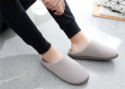 China Comfortable Winter Comfortable House Slippers Warm Suede Fabric Plain Upper for sale