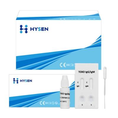 Cina Cassetta di plastica per il kit di test rapidi di laboratorio HYSEN TOXO IgG/IgM in vendita