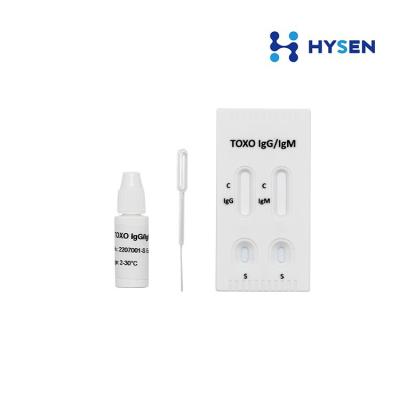 Cina Cassetta di plastica per il kit di test rapidi di laboratorio HYSEN TOXO IgG/IgM in vendita