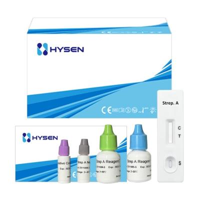 China Especimens de esfregaço da garganta Strep A teste rápido IVD reagente resultados precisos à venda