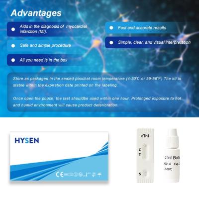 Chine Test rapide de troponine I certifié ISO de classe II pour la détection précoce des problèmes cardiaques à vendre