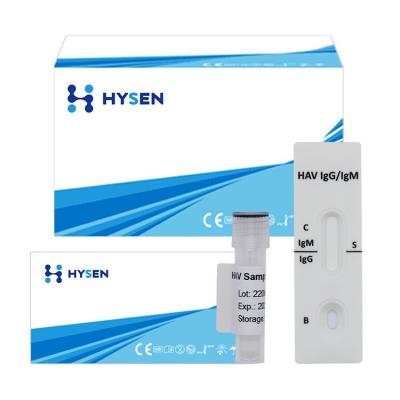 China Diagnóstico preciso do vírus da hepatite A HAV IgG IgM Kit de teste rápido CE ISO Certificado à venda