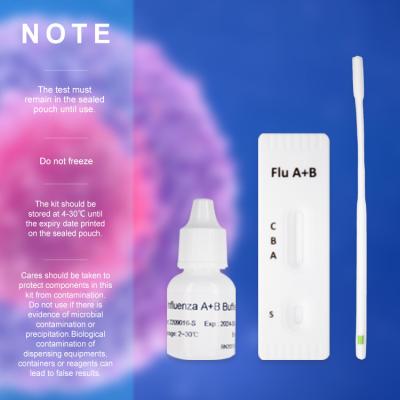 Cina Classe II Classificazione degli strumenti Influenza medica Influenza A B Antigen Rapid Test Kit in vendita