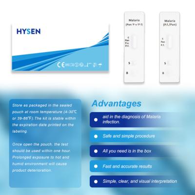 China Fast and Accurate Colloidal Gold Malaria P. F. /P. V. /Pan. Rapid Diagnostic Test Kit for sale