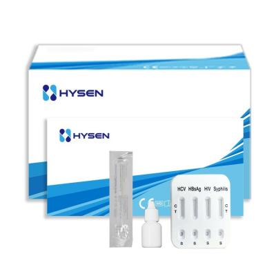 China Klasse II-Kassettenformat Hbsag/HCV/HIV/Syphilis-Kombinationsschnelltest-Kit für schnelle Ergebnisse zu verkaufen