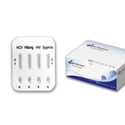 China Klasse II-Kassettenformat Hbsag/HCV/HIV/Syphilis-Kombinationsschnelltest-Kit für schnelle Ergebnisse zu verkaufen