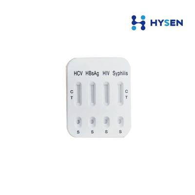 Cina Kit di test rapidi combinati per la sifilide da HCV HBsAg HIV in oro colloidale approvati CE per in vitro in vendita