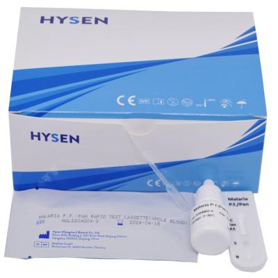 Cina Test di diagnosi rapida per la malaria in un solo passaggio Kit Pan/Pf Cassette Tipo sangue intero per il mercato in vendita