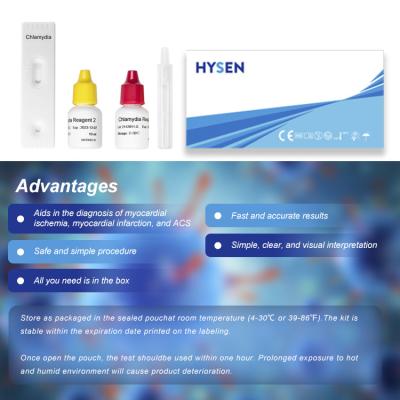 China Kit de teste rápido de clamídia com certificação CE e antígeno de ouro coloidal à venda