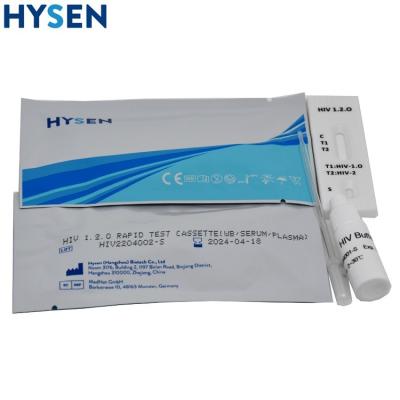 China WB/S/P Teste em casa de amostras HIV 1 2 Kit de teste rápido para detecção e diagnóstico precoces à venda
