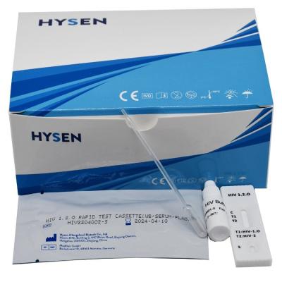 China WB/S/P Teste em casa de amostras HIV 1 2 Kit de teste rápido para detecção e diagnóstico precoces à venda