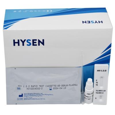 China WB/S/P Teste em casa de amostras HIV 1 2 Kit de teste rápido para detecção e diagnóstico precoces à venda