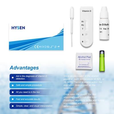 Cina VD Vitamina D Rapid Test Kit Format Cassetta Servizio post-vendita Supporto tecnico online in vendita