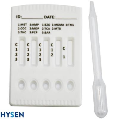 China Colloidal Gold Plastic DOA Drug Testing Cassette for BZO BAR BUP COC THC MTD MET MOP MOR for sale